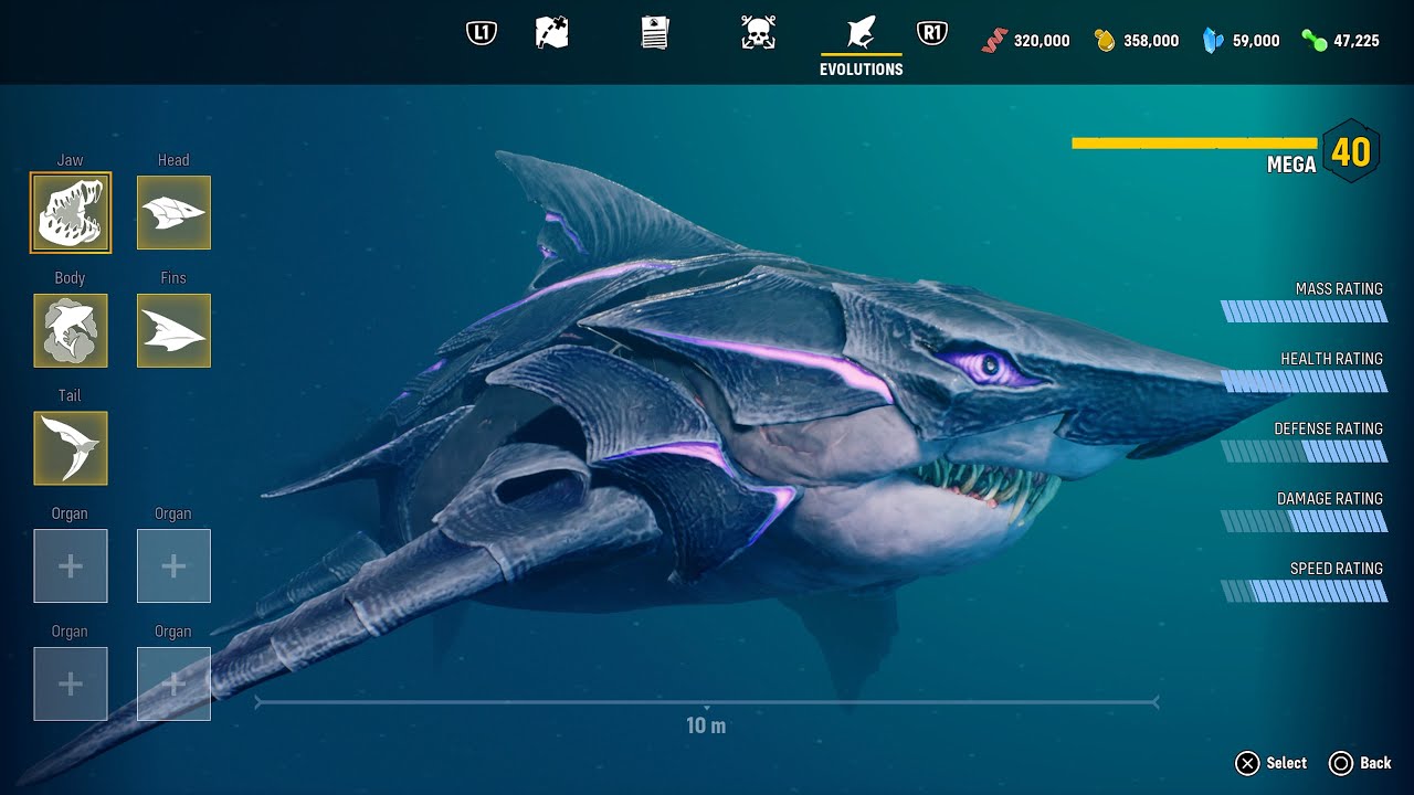 MANEATER | Shark evolution: the Shadow Shark (All tiers) - YouTube