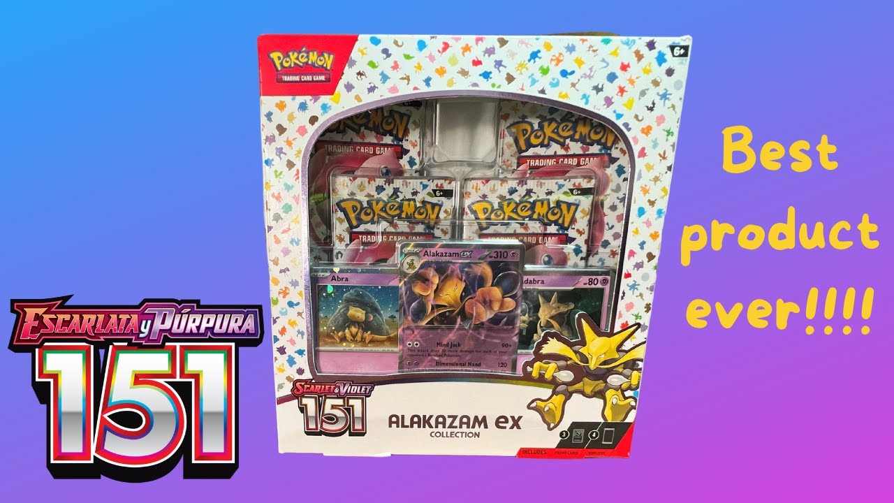 Alakazam EX Collection box, 151, First pack opening series. - YouTube