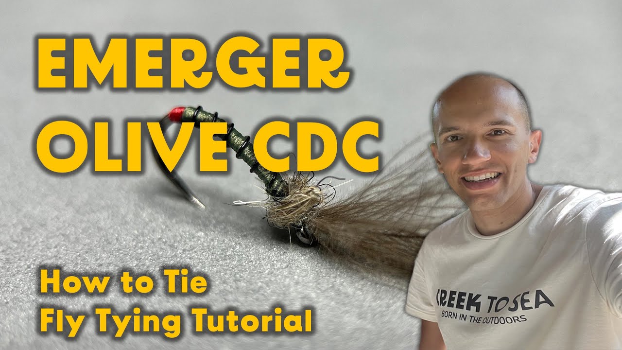 Olive Emerger Dry Fly Tying tutorial step by step how to tie pattern ...
