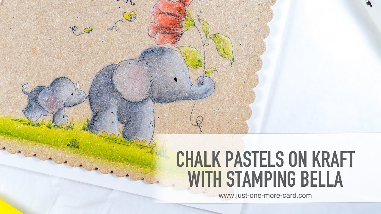 From Start to Finish Chalk Pastels on Kraft with Stamping Bella - YouTube