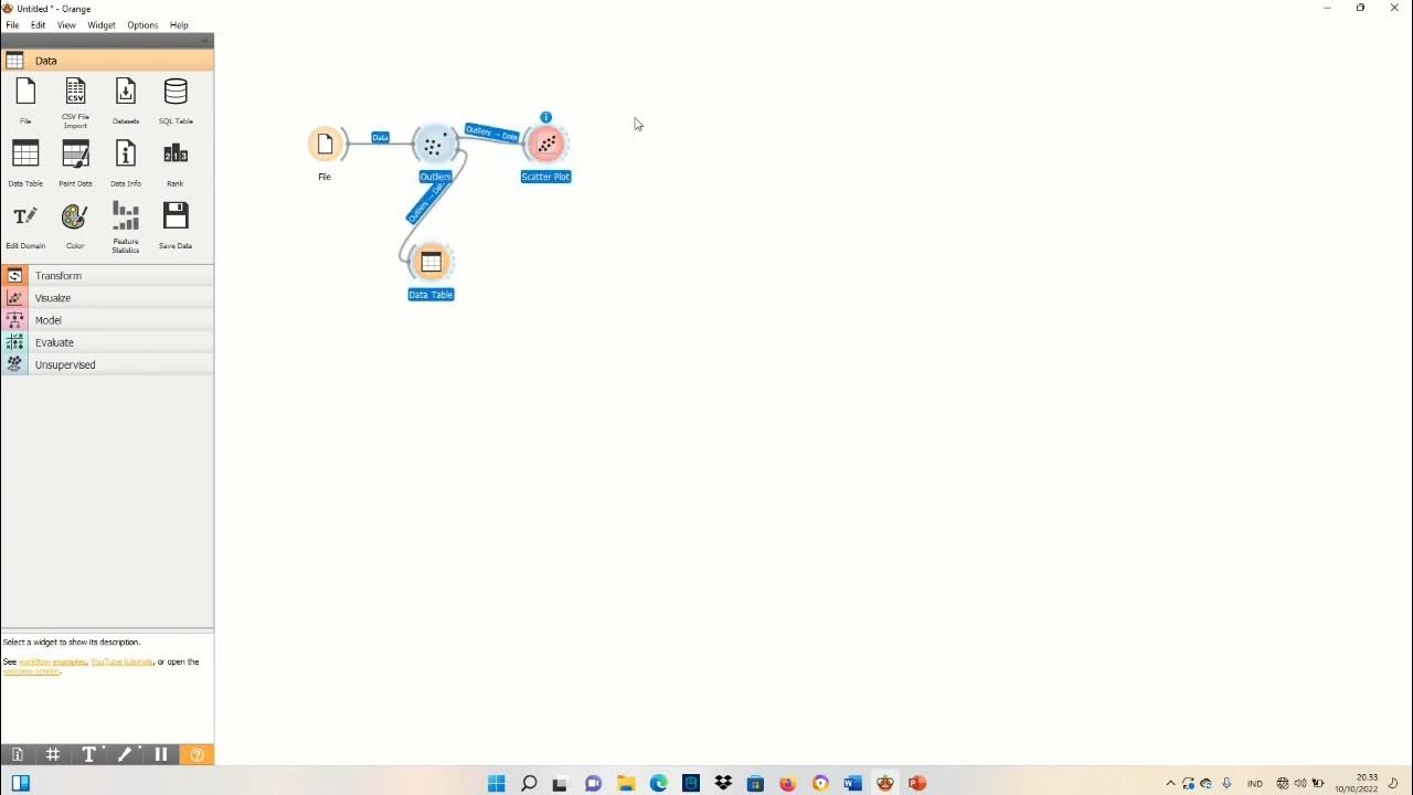 tutorial preprocessing data menggunakan orange data mining - YouTube