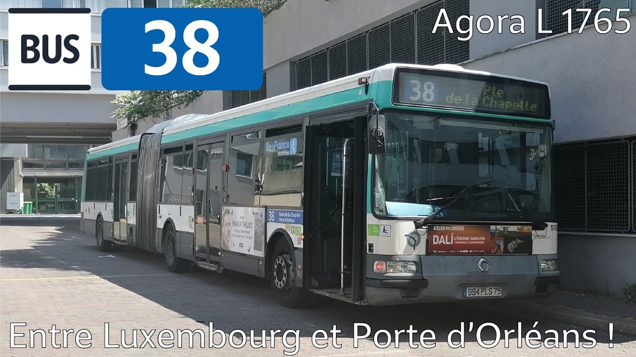 [BUS RATP] Renault Agora L 1765 Ligne 38 - YouTube