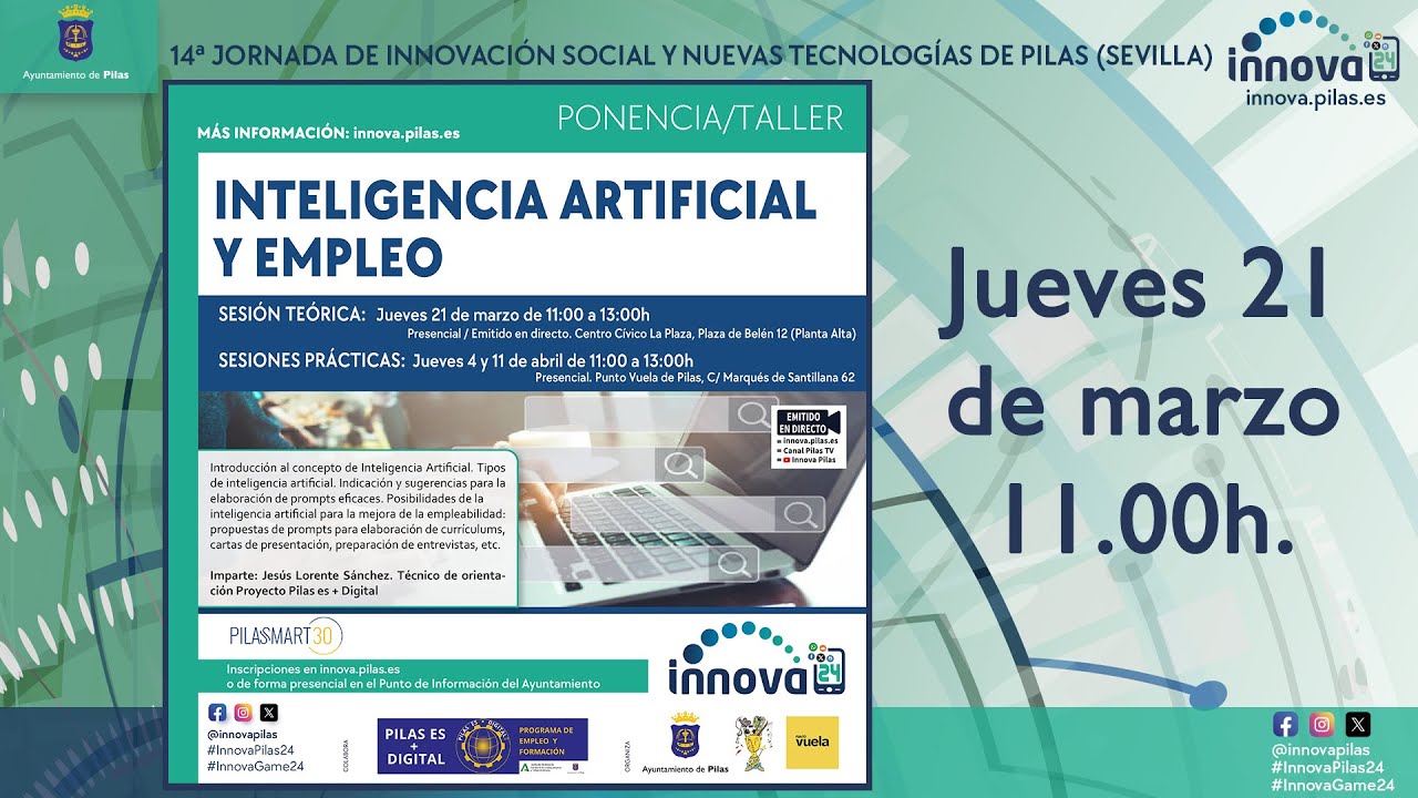 Ponencia INNOVA'24: INTELIGENCIA ARTIFICIAL Y EMPLEO. - YouTube