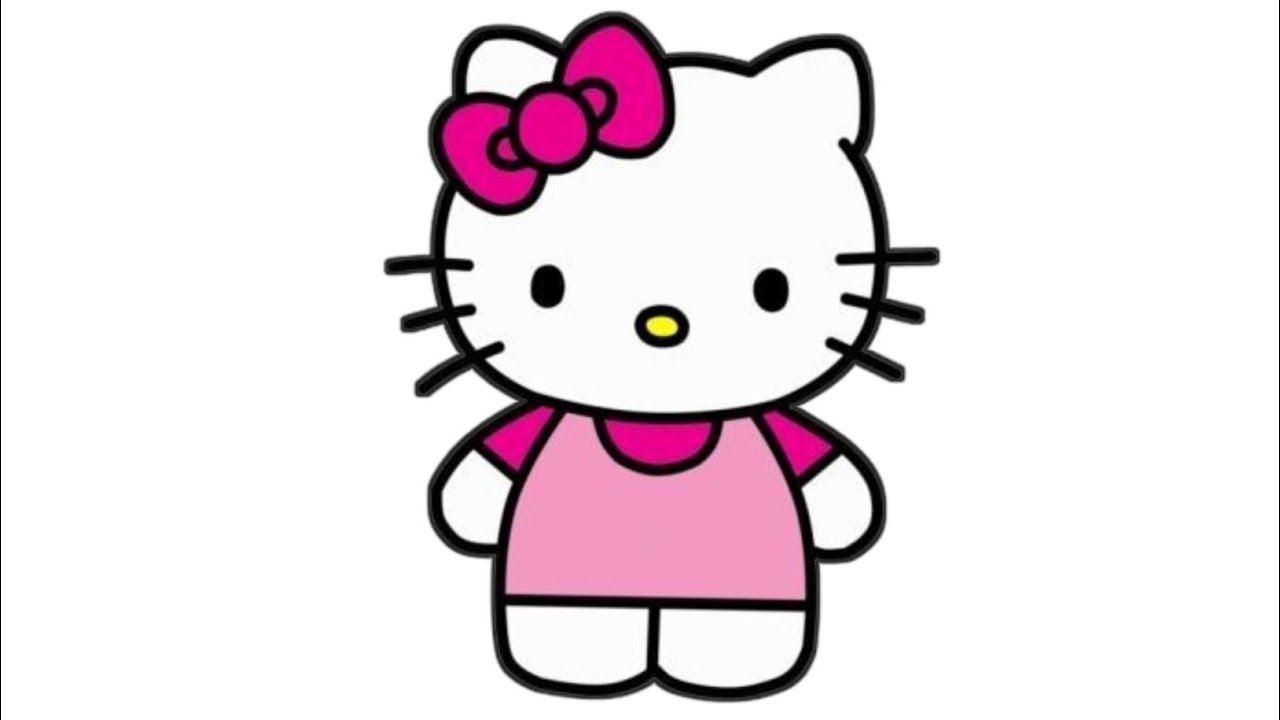 How to draw hello kitty drawing for kids and toddlers - YouTube