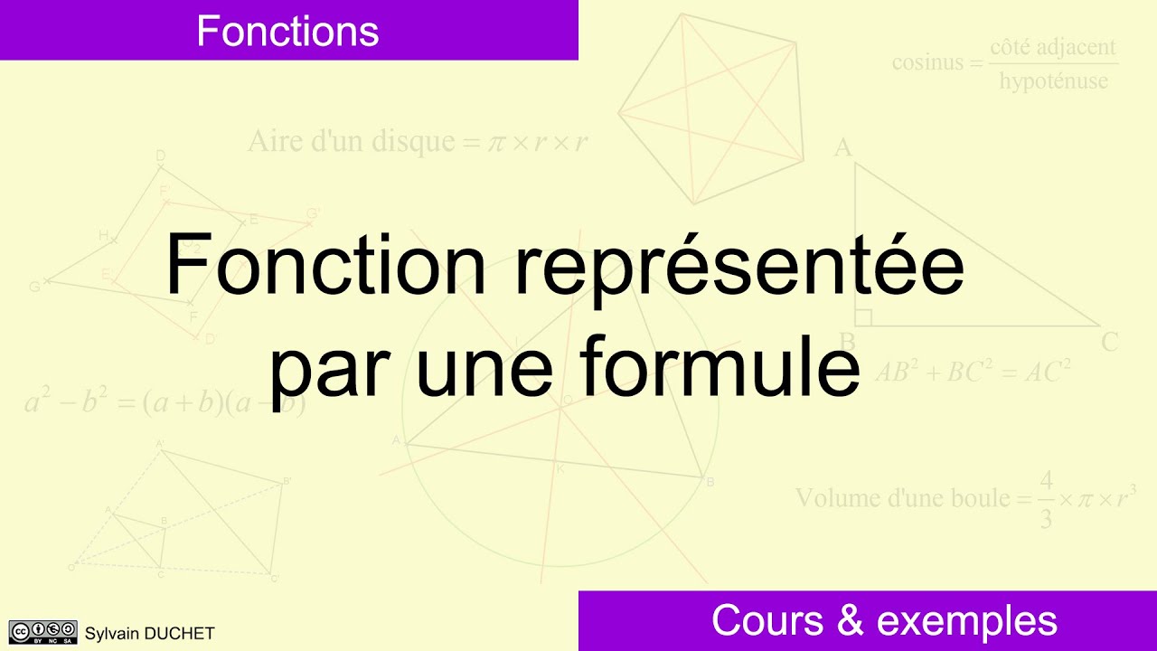 Fonction représentée par une formule - YouTube