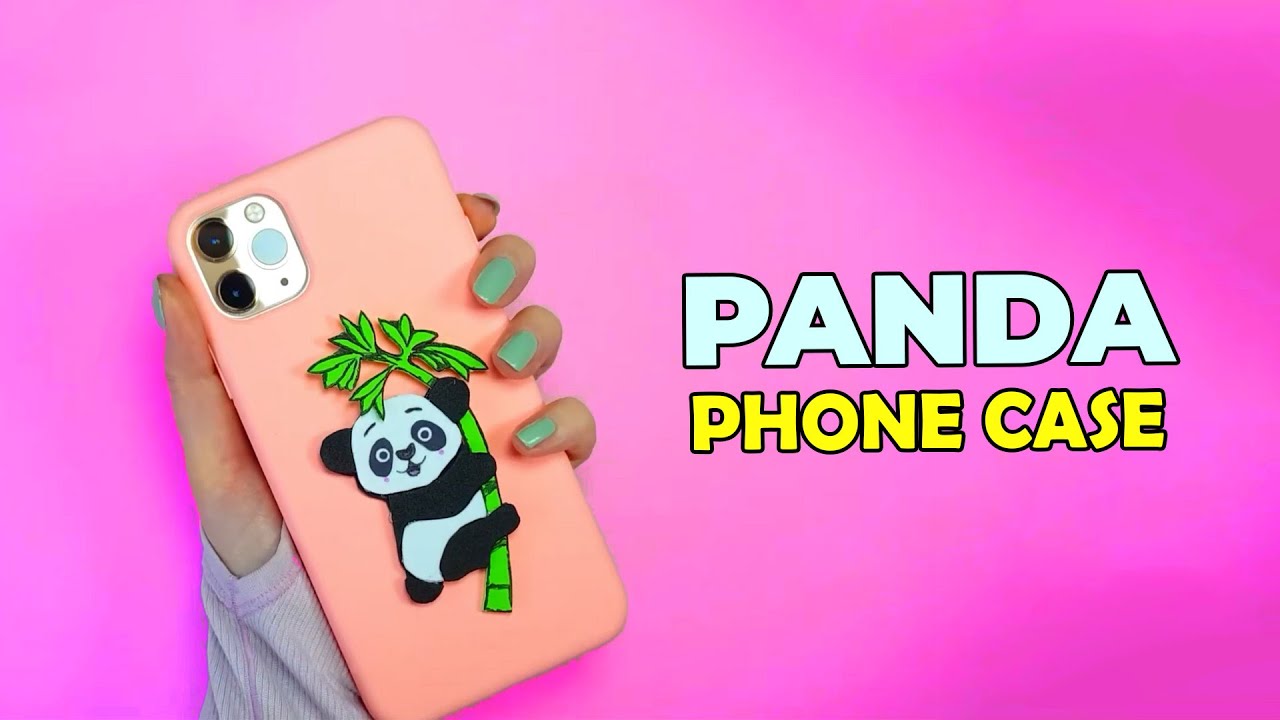 DIY PANDA PHONE CASE AT HOME - PHONE CASE DESIGN - CUTE PHONE CASES ...