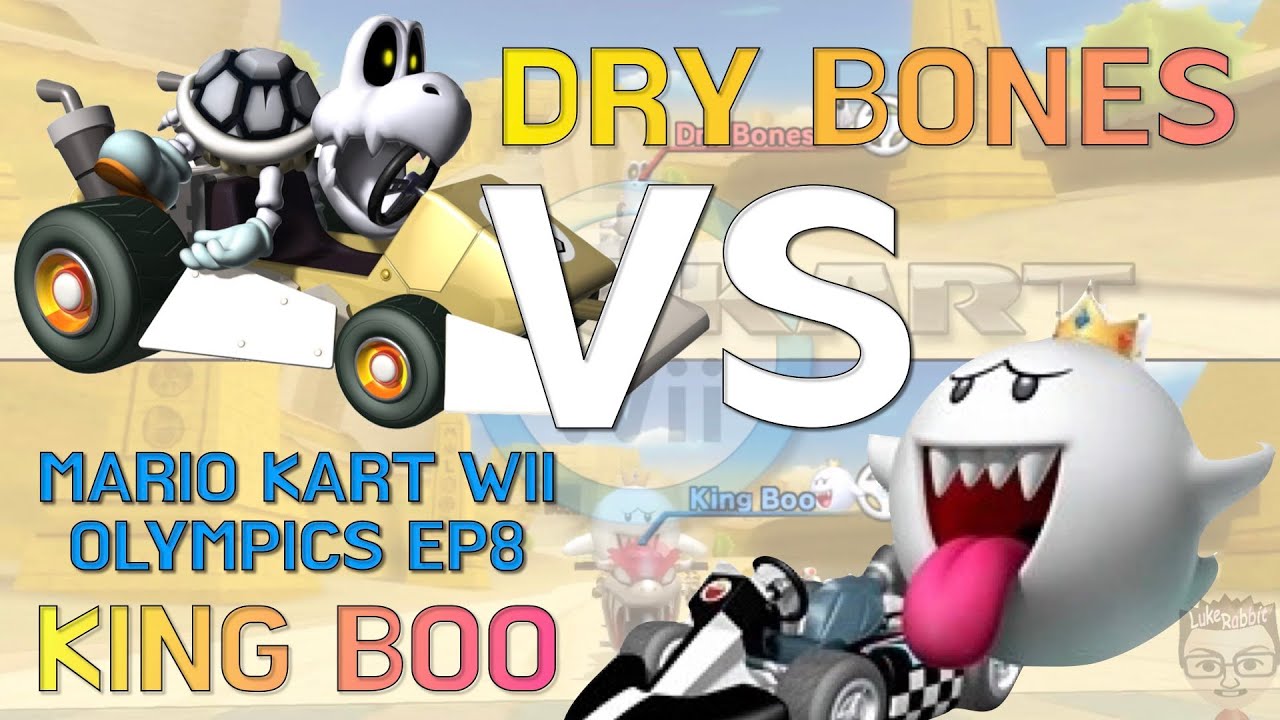 Mario Kart Wii Olympics EP8: Dry Bones VS King Boo マリオカートWii オリンピック EP8 ...