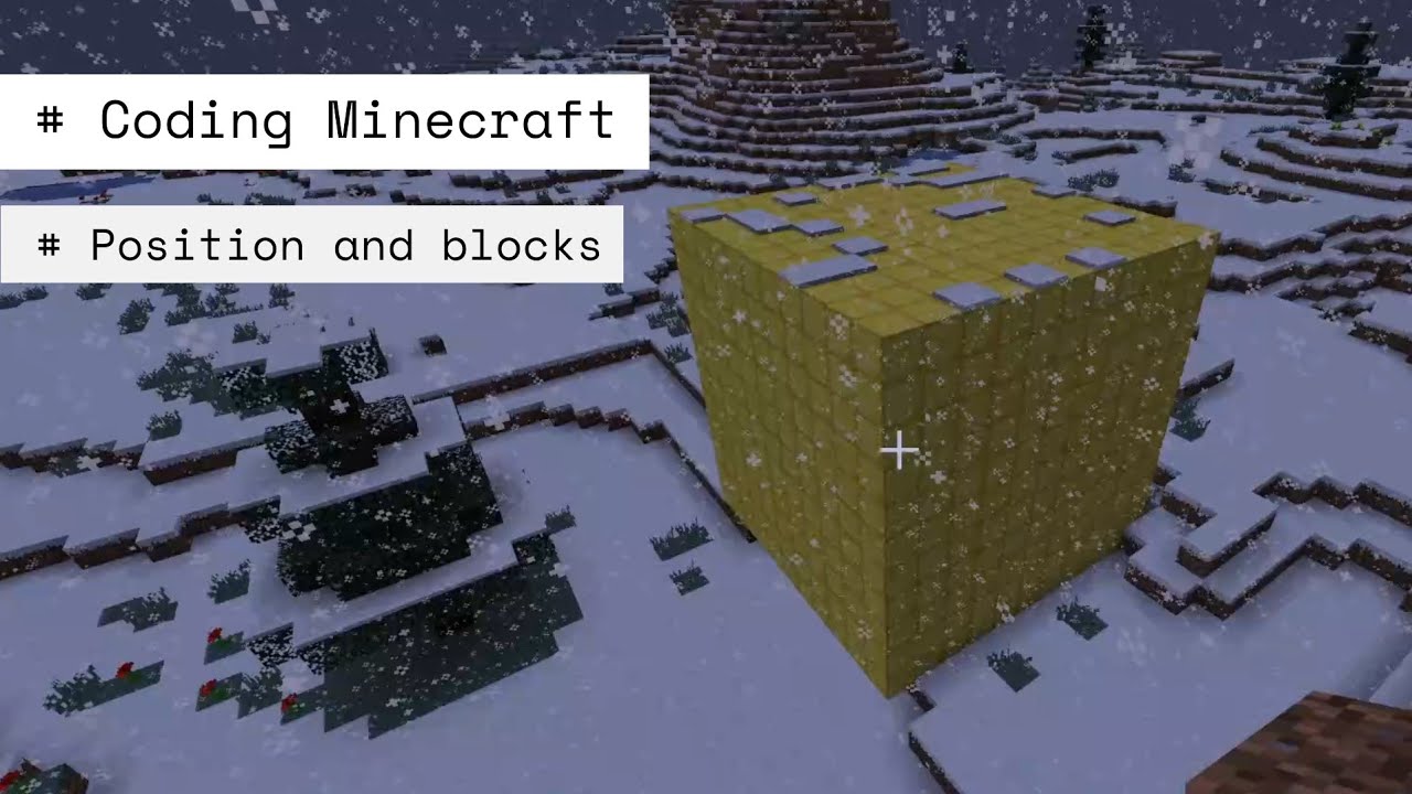 Getting Position And Creating Blocks Coding Minecraft For Beginners Youtube