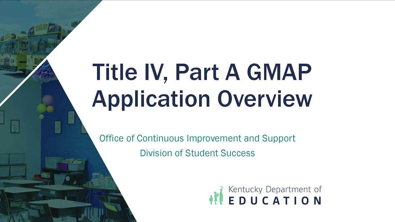 Title IV, Part A - GMAP Application Overview - YouTube