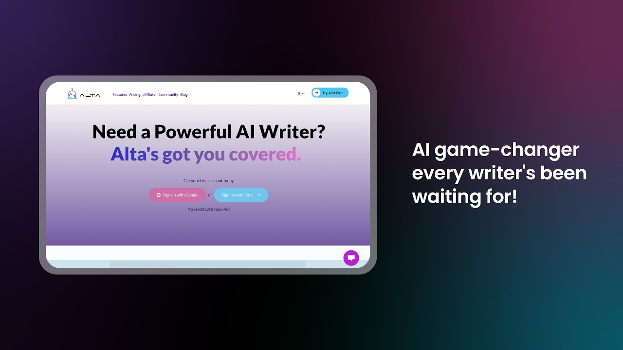 ALTA- AI Writing Tool | Explainer Video | IdeasAnimation - YouTube