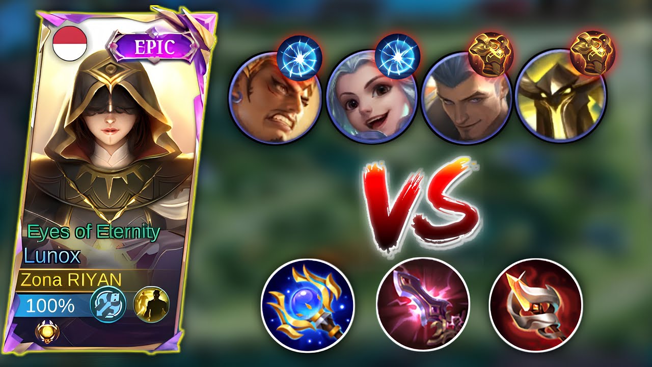 BUILD LUNOX LAWAN HERO TEBAL‼️AUTO TEMBUS DAMAGE NYA NO COUNTER⁉️ LUNOX ...