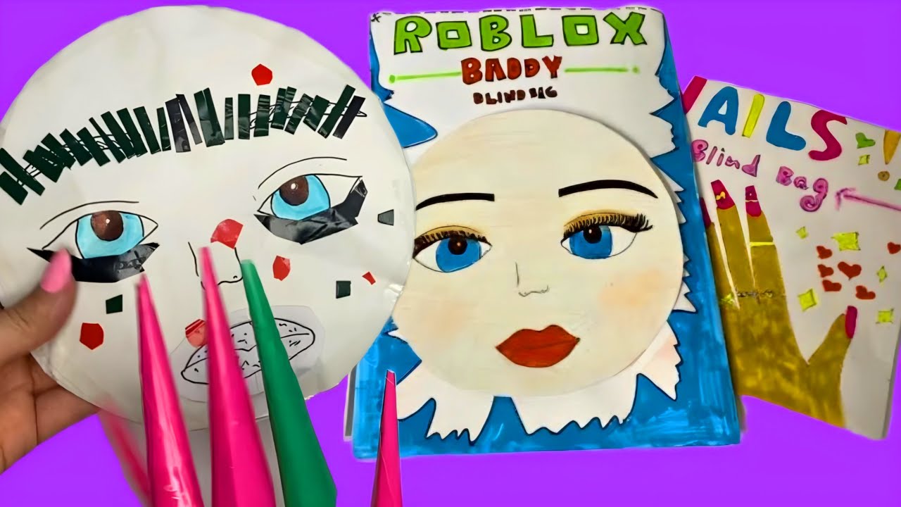 [ Paper Diy ]Roblox Baddie Makeup 💓Blind bag paper | satisfying Asmr ...
