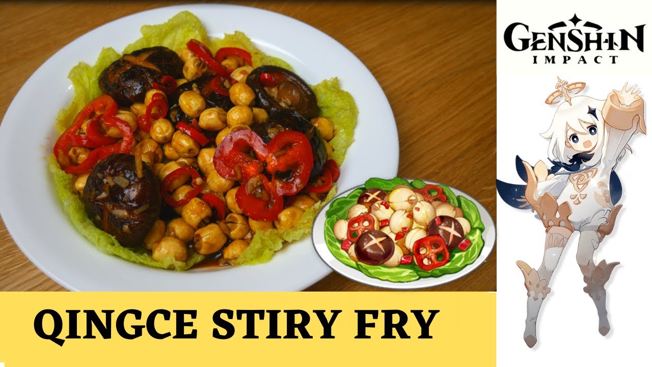 Genshin Impact Recipe #46 / Qingce Stir Fry - YouTube