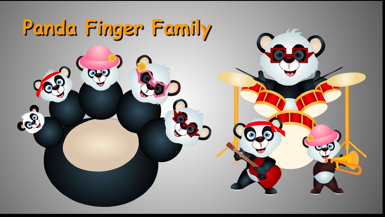 Panda finger family_Finger family_animal finger family with funny ...