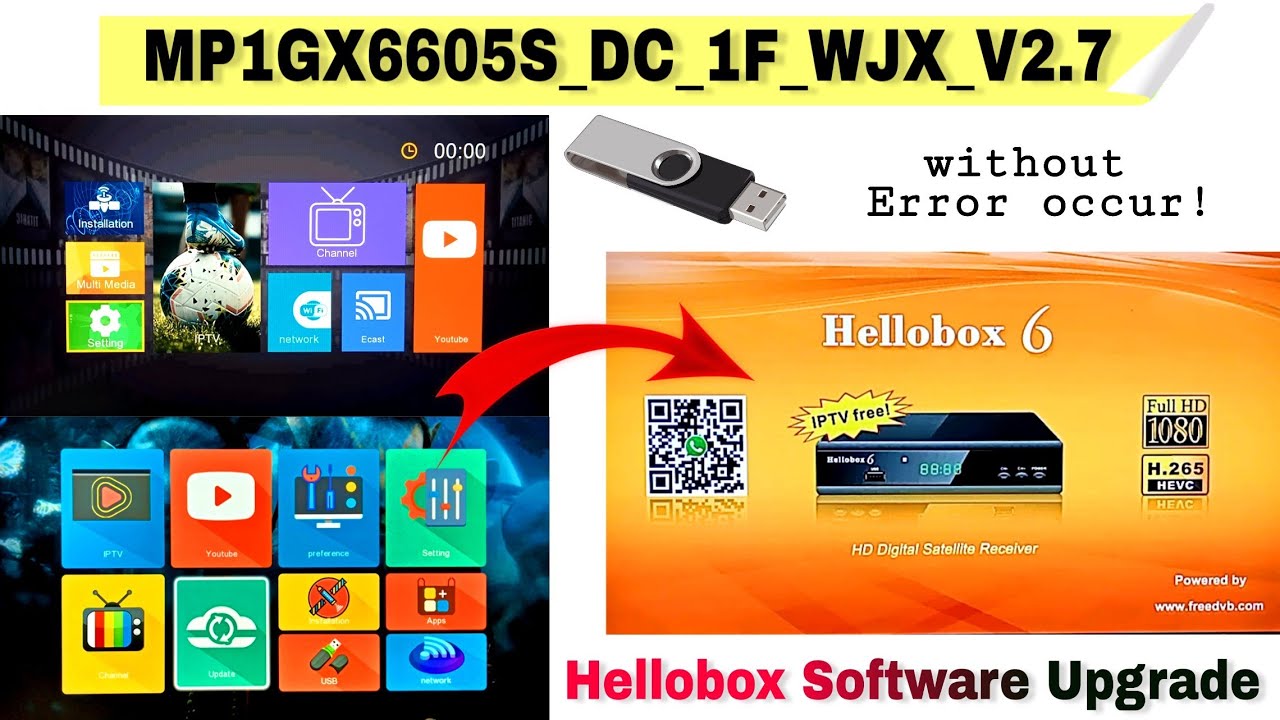 MP1GX6605S_DC_1F_WJX_V2.7 Hellobox upgrade by pendrive - YouTube