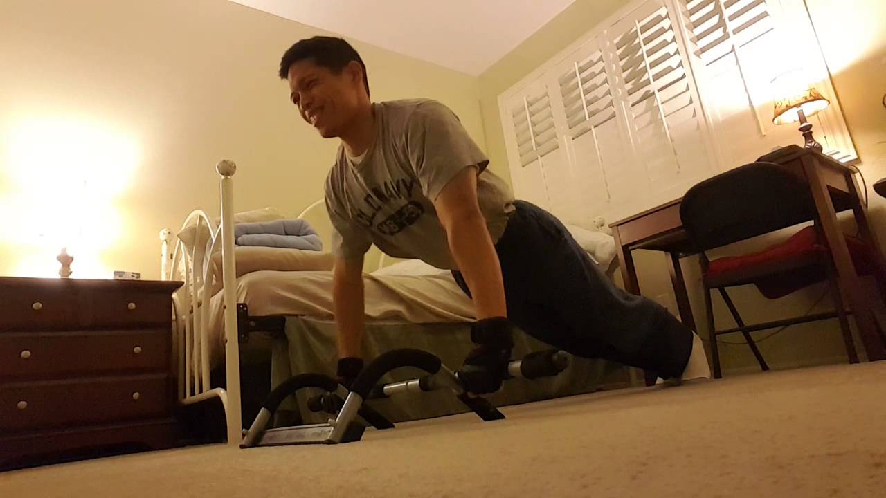 Max set of 145 full ROM iron gym push ups! - YouTube