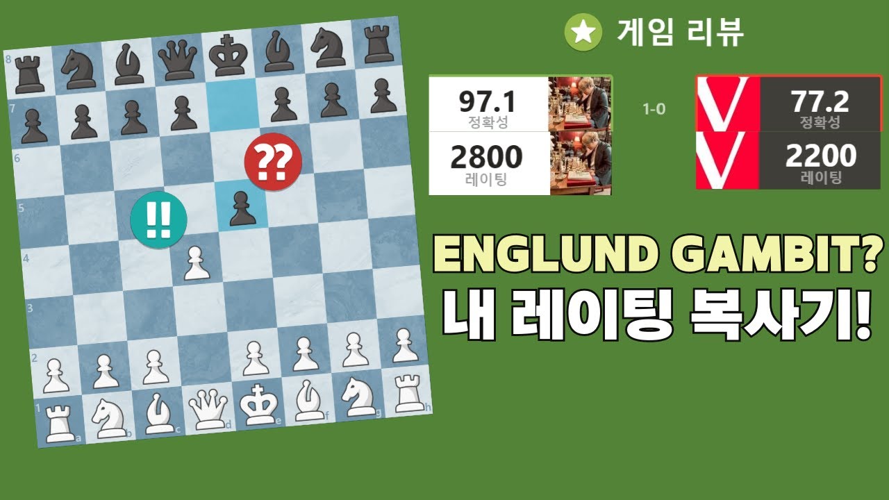 절대 쓰면 안되는 최악의 체스오프닝 | Englund Gambit 대처하기 - YouTube