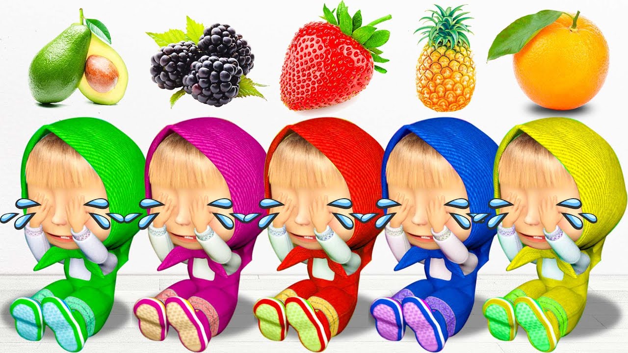 5 Little Monkeys Jumping On The Bed | Masha Crying Masha and the bear ...