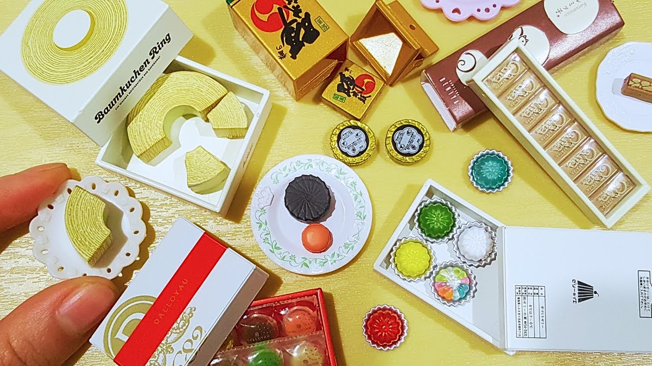 Unboxing KenElephant Miniature Japanese Food Toys Baumkuchen, Jindaiko ...