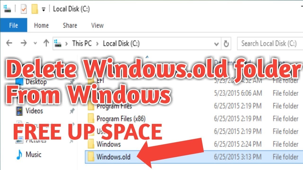 How to Delete Windows.old folder from Windows PC | Venomous Hacker ...
