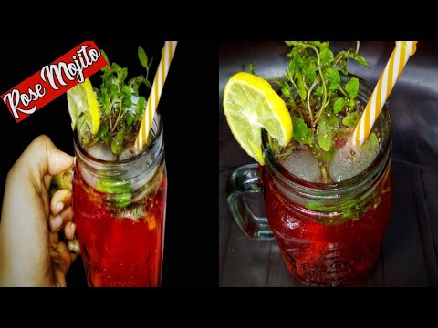 Rose Mojito Recipe|RoohAfza Lemon drink|How to make Rose mojito - YouTube