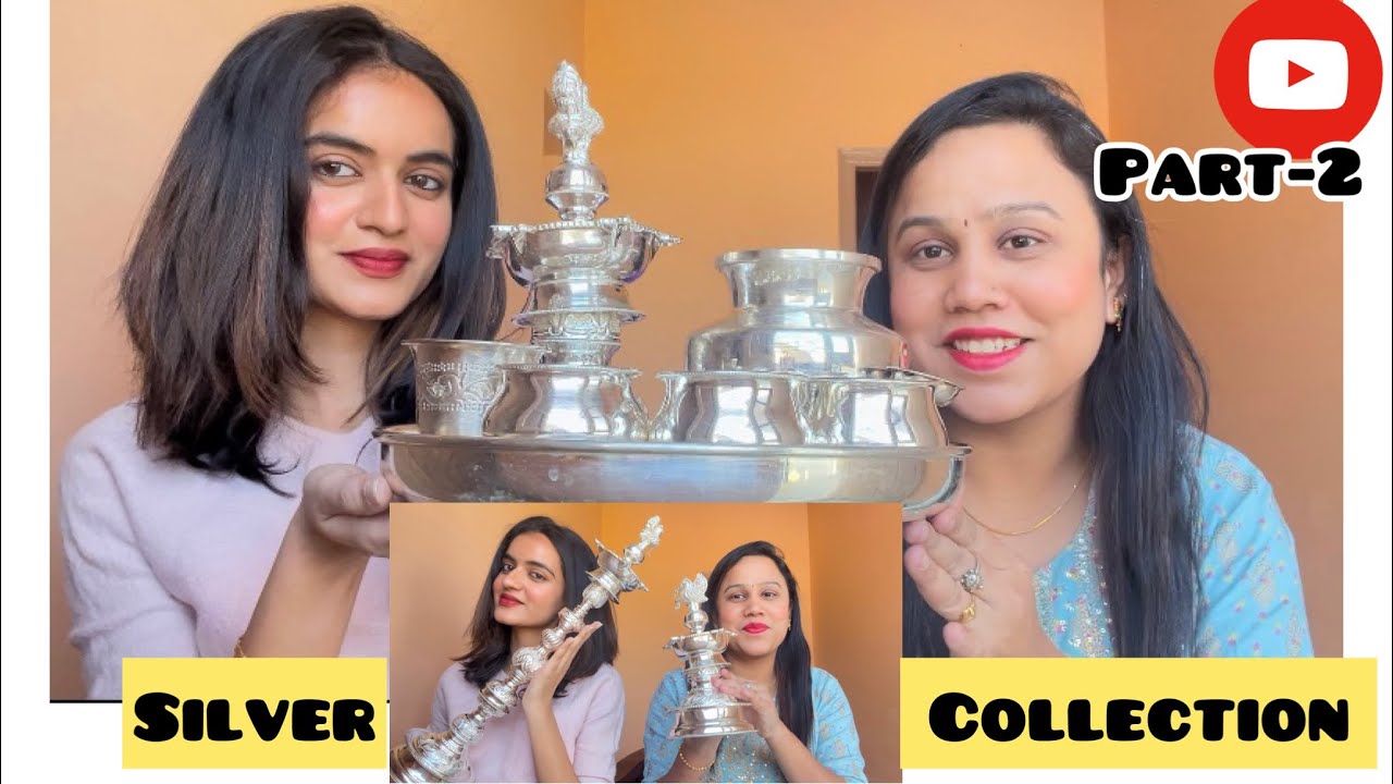 Silver Collection | Part- 02 | Pooja set | Silver Jewels #yt #hima_suma ...