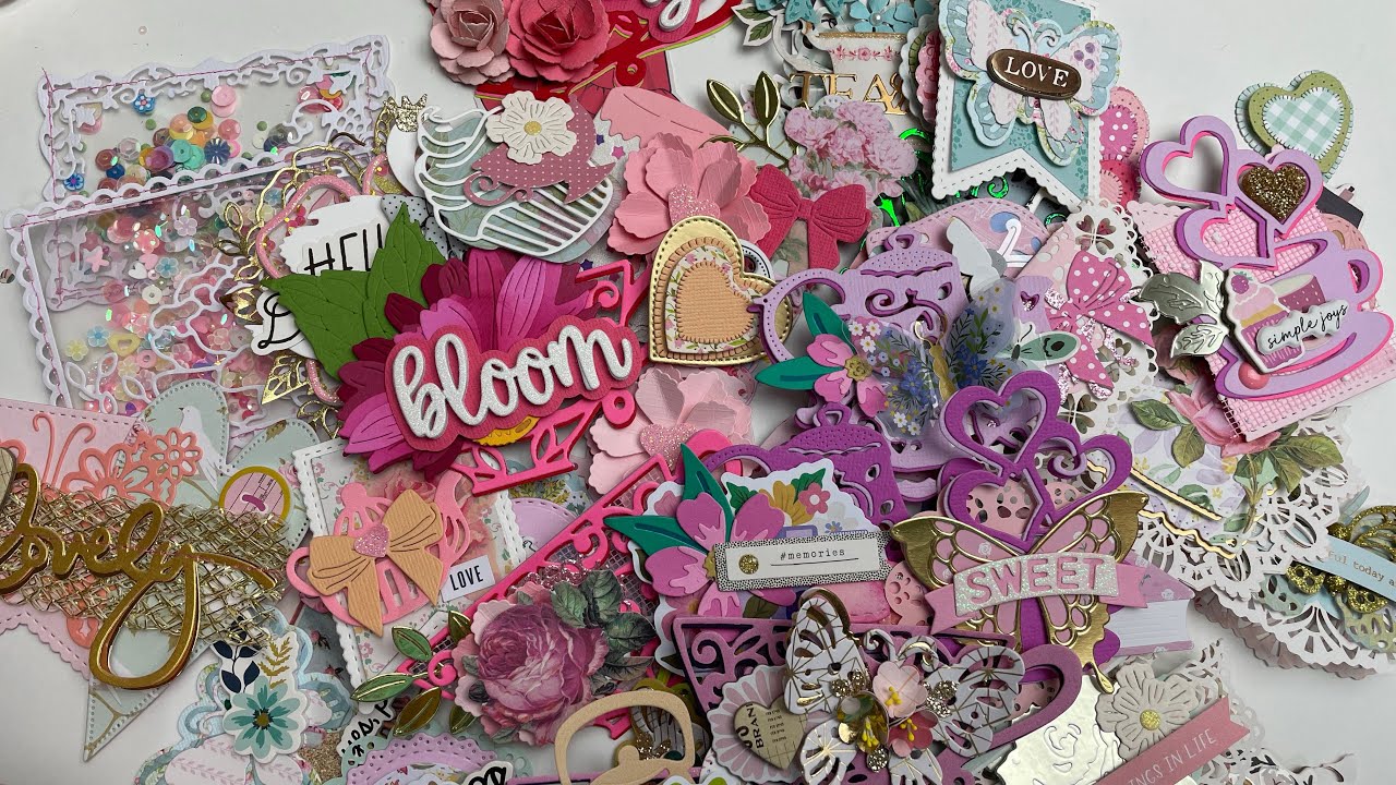 Come have a look ! Pretty embellishments using die cuts sent to me 🤗 ...