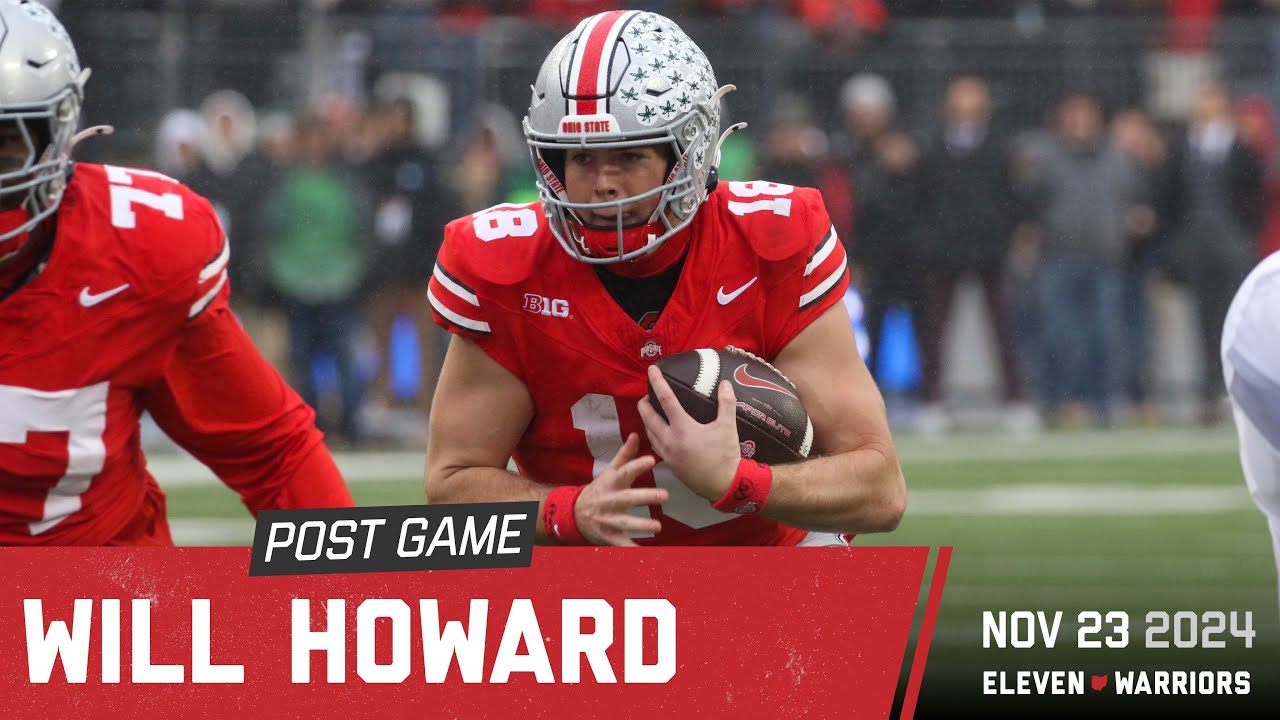Will Howard discusses Ohio State's offensive performance in a 38-15 win ...