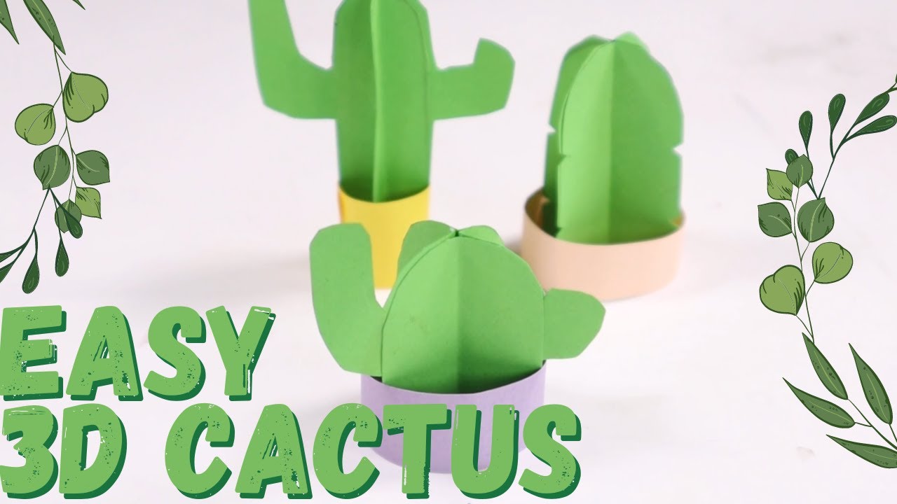 DIY Paper cactus tutorial | Paper cactus tutorial - YouTube
