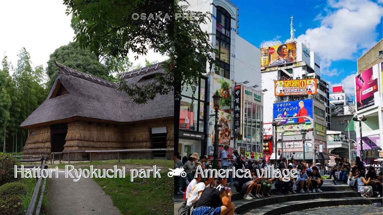 [4K] Hattori-Ryokuchi park - American village - YouTube