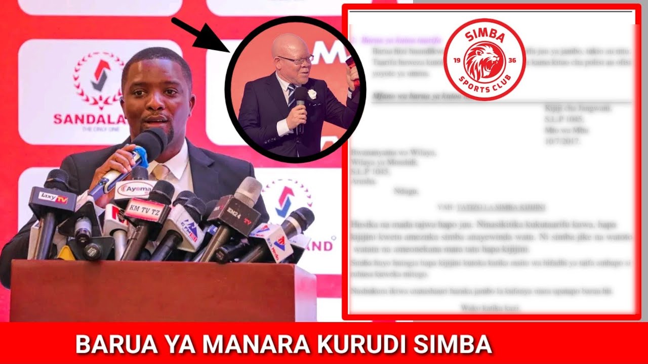🛑BREAKING: HAJI MANARA ATANGAZA KURUDI SIMBA | HII HAPA BARUA YA MANARA ...