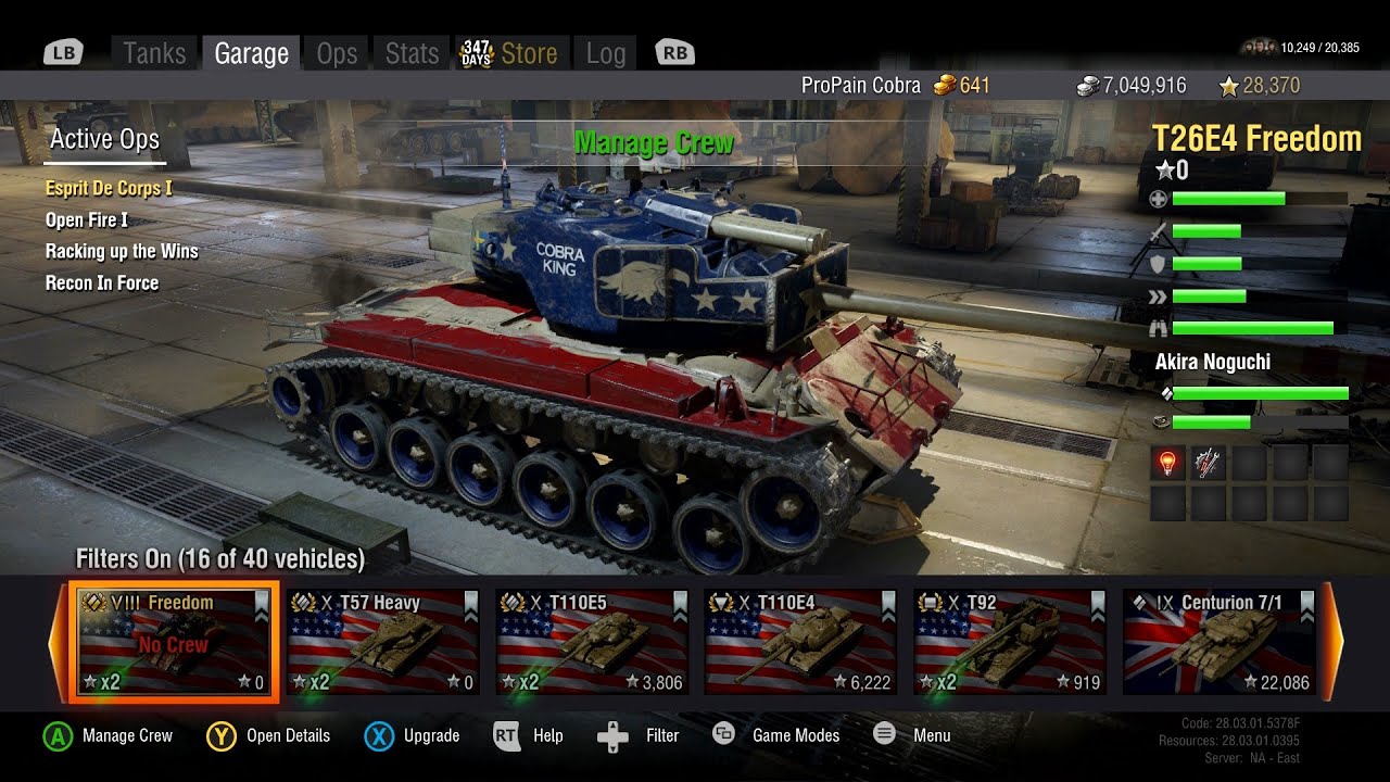 World of Tanks Xbox One BETA "MY Garage" Amazing graphics !! - YouTube