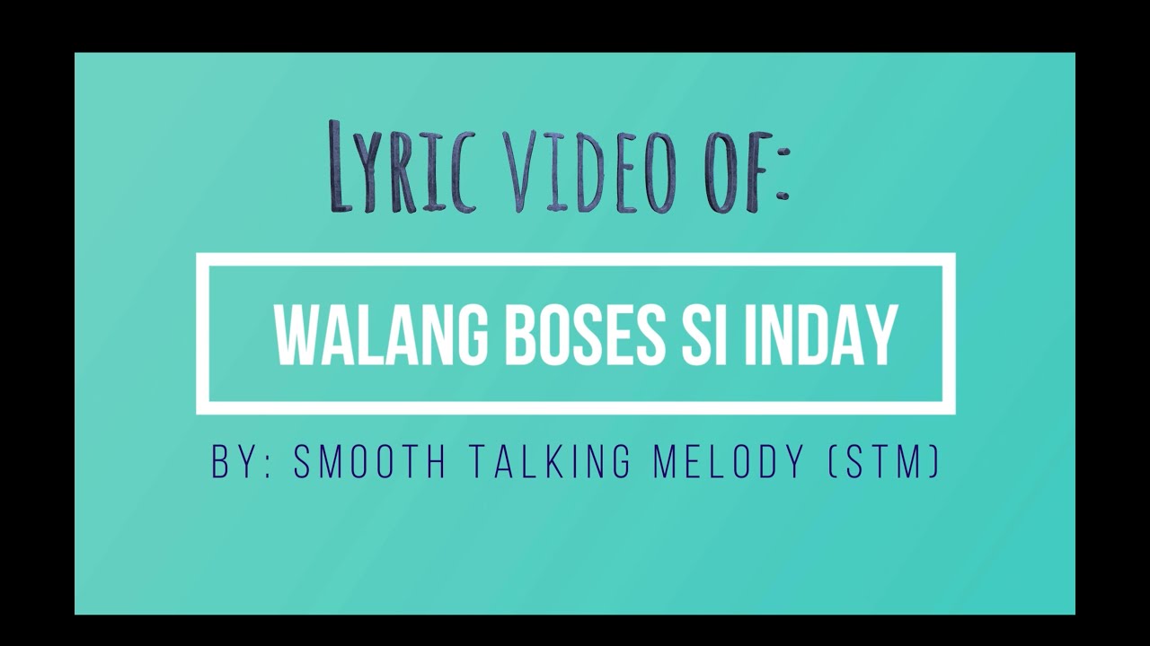 Walang Boses si Inday Lyric Video - YouTube