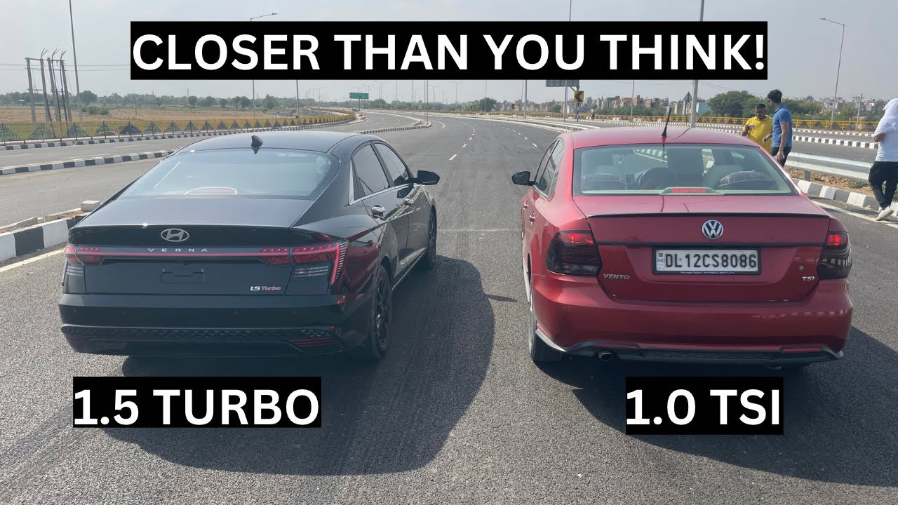 DRAG RACE: VERNA 1.5 TURBO vs VW VENTO TSI - YouTube