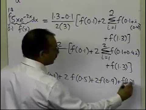 Multiple Segment Trapezoidal Rule: Example - YouTube