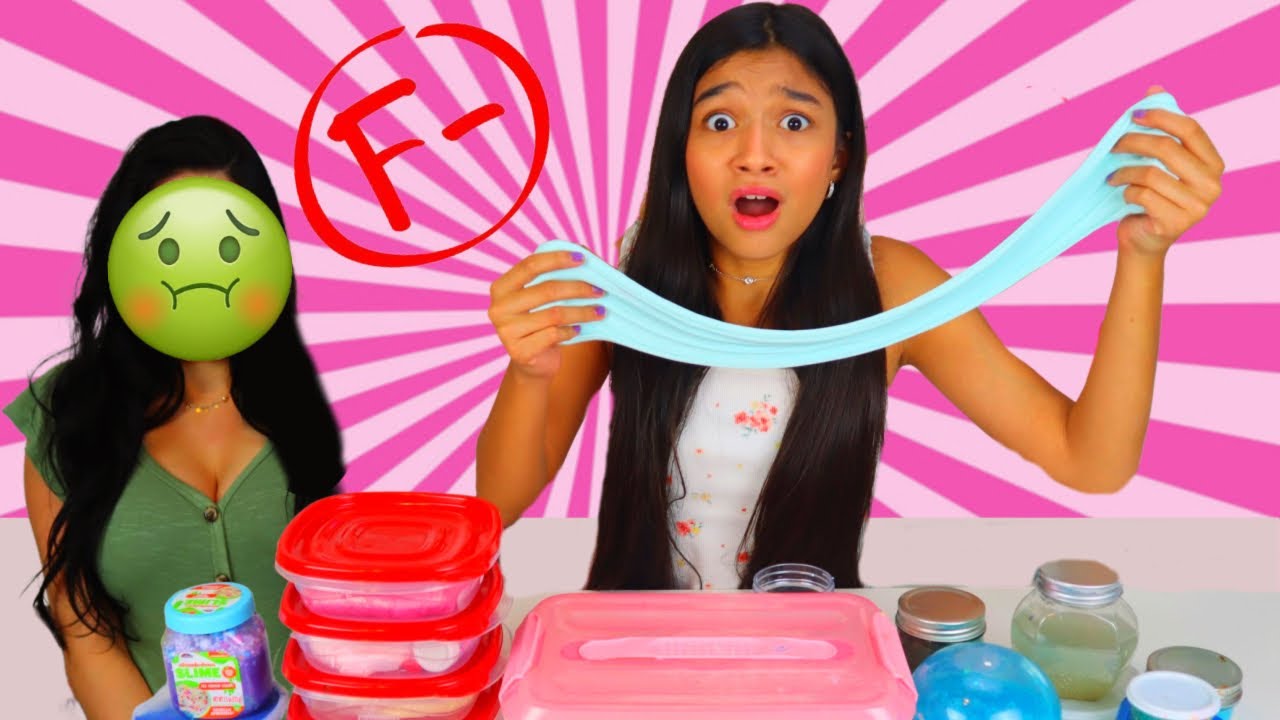 My MOM GRADES my SLIME COLLECTION!! HELP!!!! - YouTube