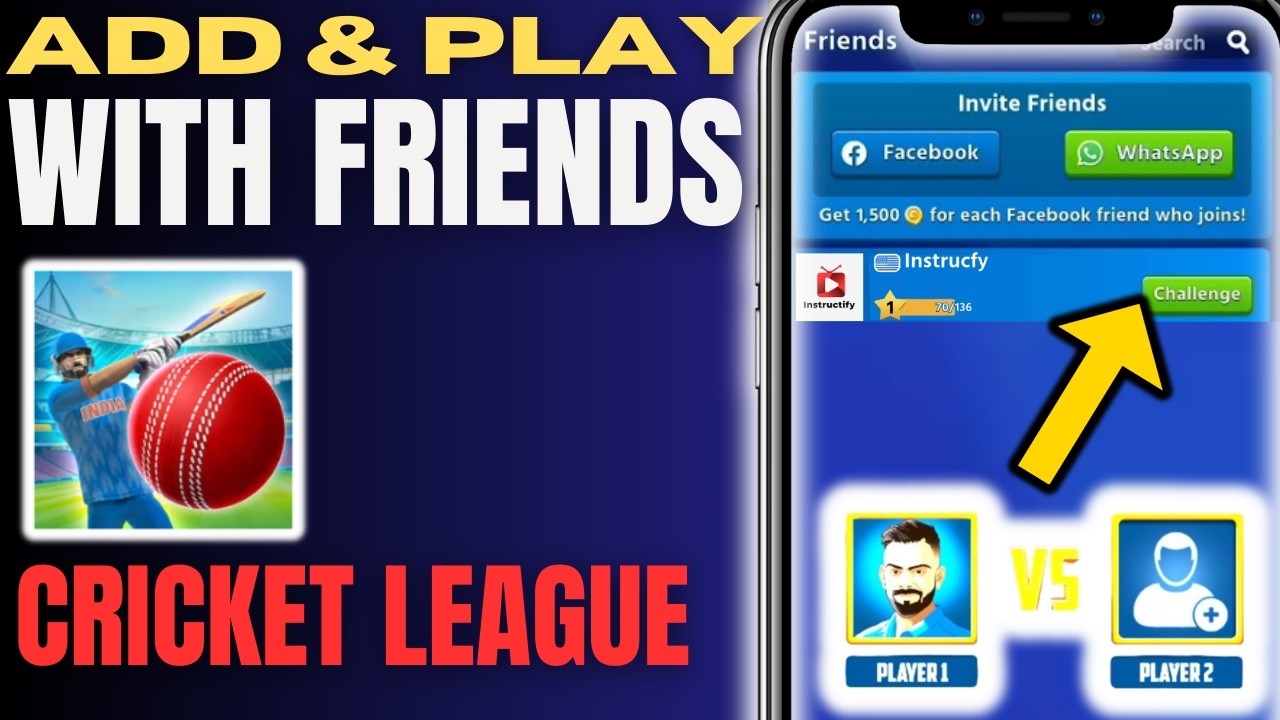 How to Add and Play with Friends on Cricket League (2025 Full Guide ...