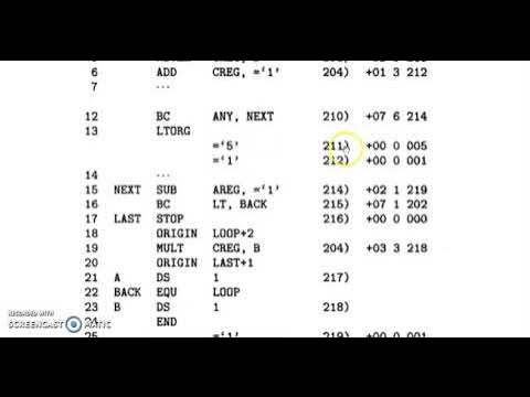 pass 1 algorithm | assembler | intermediate code - YouTube