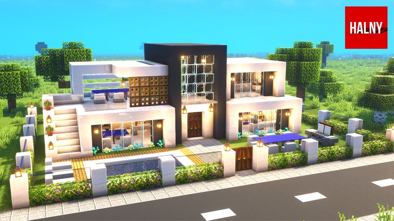 Mansion in Minecraft - easy tutorial - YouTube