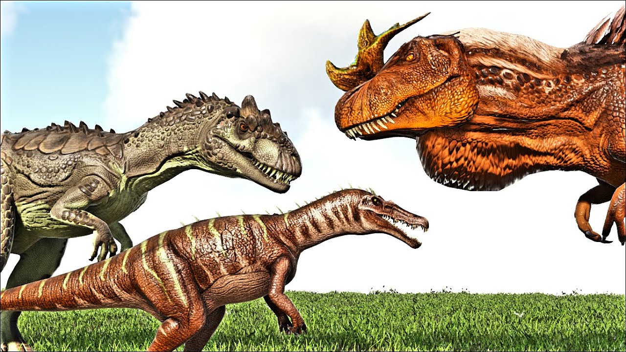DRAGON DIABLO (REX-LIKE EVOLUTION) VS BARIONIX AND MORE! (ARK SURVIVAL ...