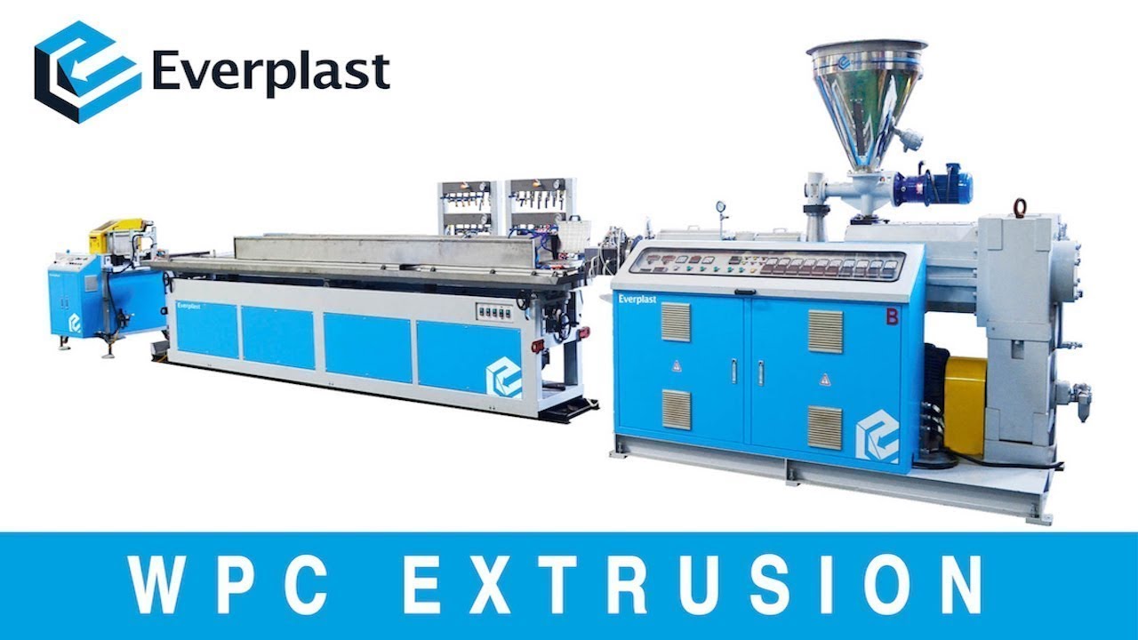 WPC Extrusion Machine Line (Wood Plastic Composite) - YouTube
