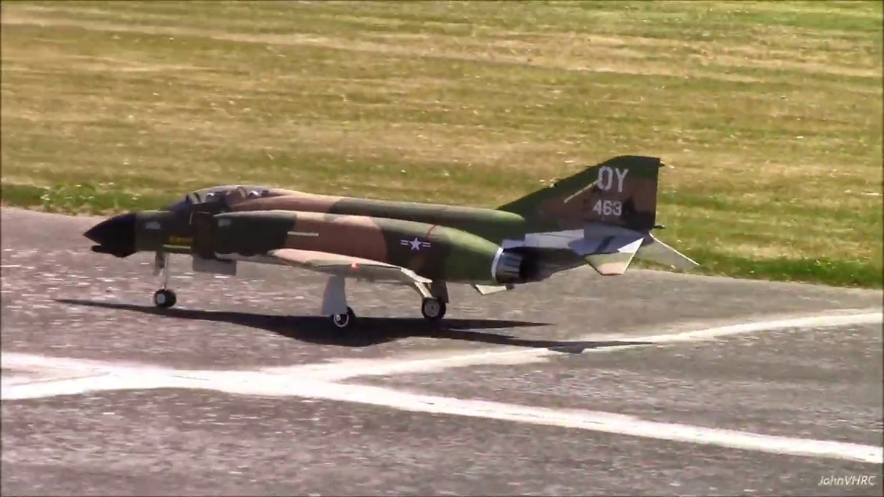 Freewing F-4D Phantom II EDF 90mm Flight at BellairRCFlyers Warbirds ...