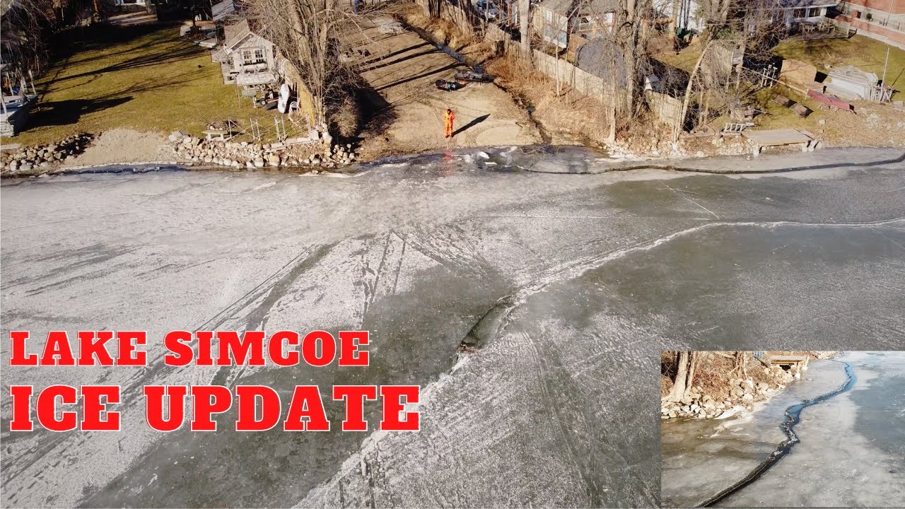 LAKE SIMCOE ICE REPORT - COOKS BAY - YouTube