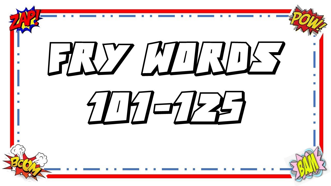 Fry Words 101-125 (Pate Elementary) - YouTube