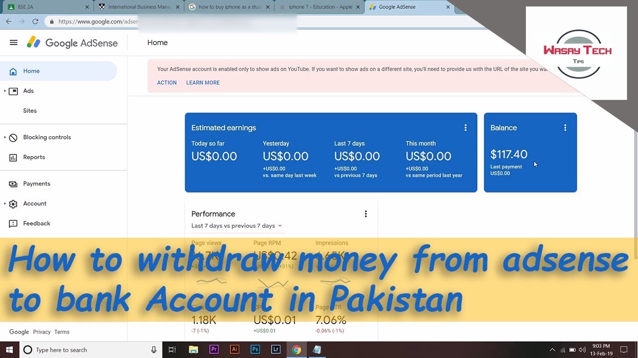 how to withdraw money from youtube to bank account in pakistan - YouTube