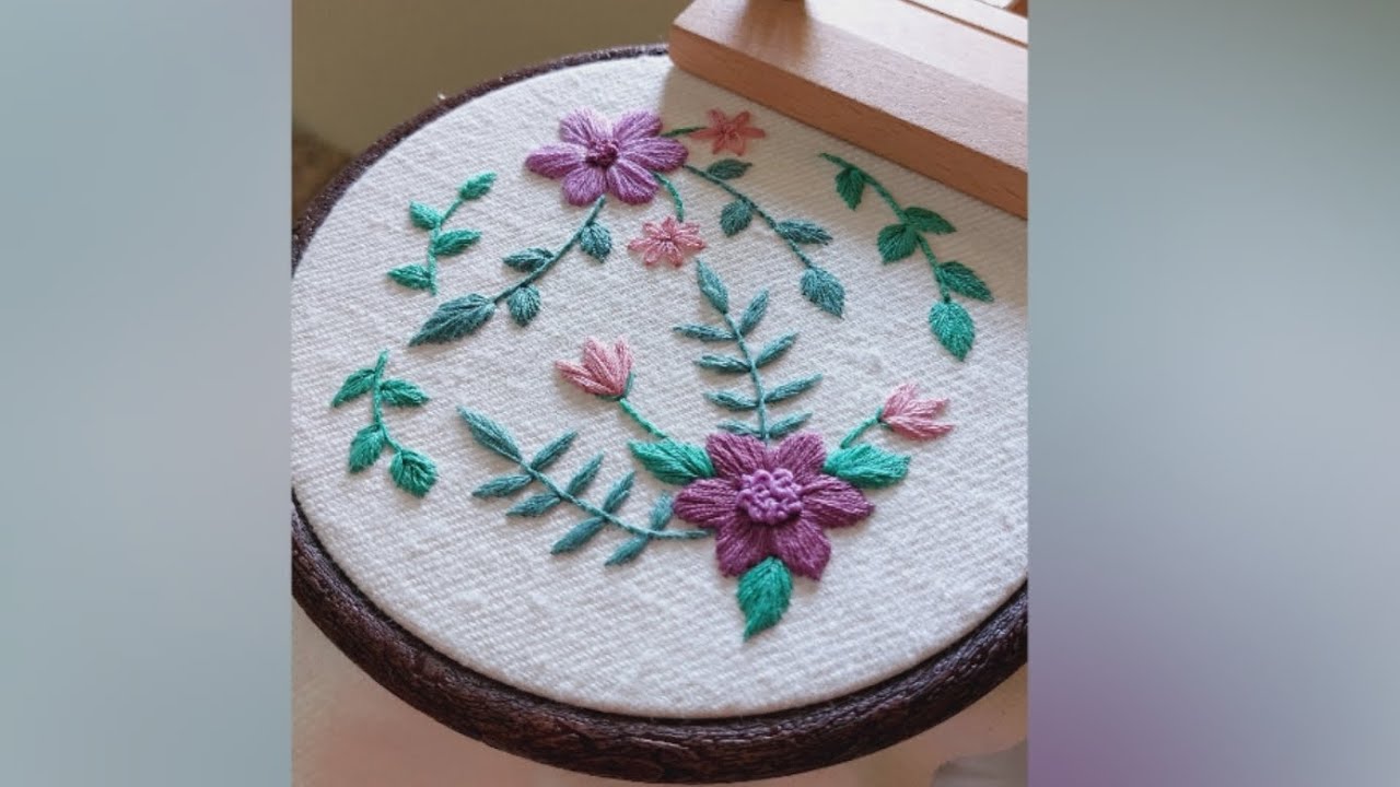 Basic embroidery Flowers for beginners// Easy for beginners - YouTube