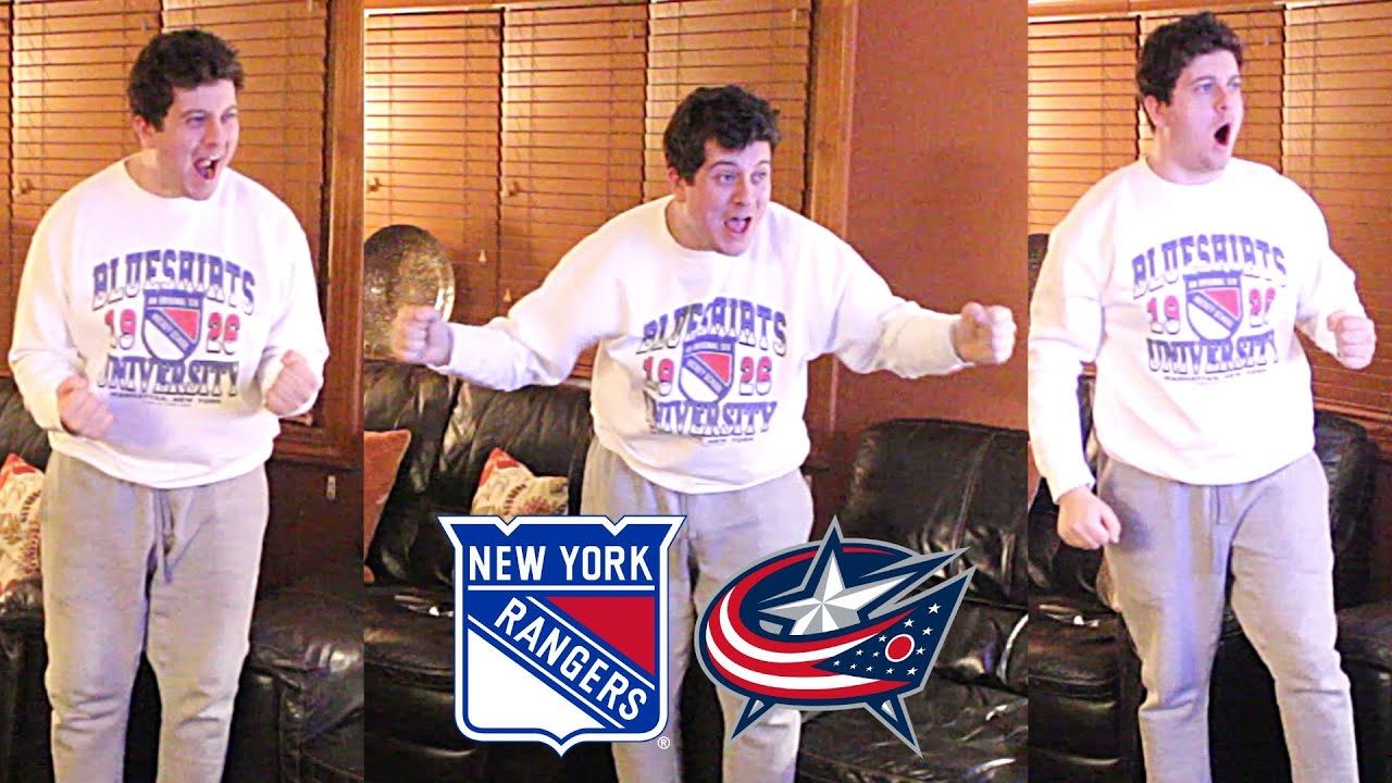 Rangers Fan Reaction - Rangers 3 Blue Jackets 1 - YouTube