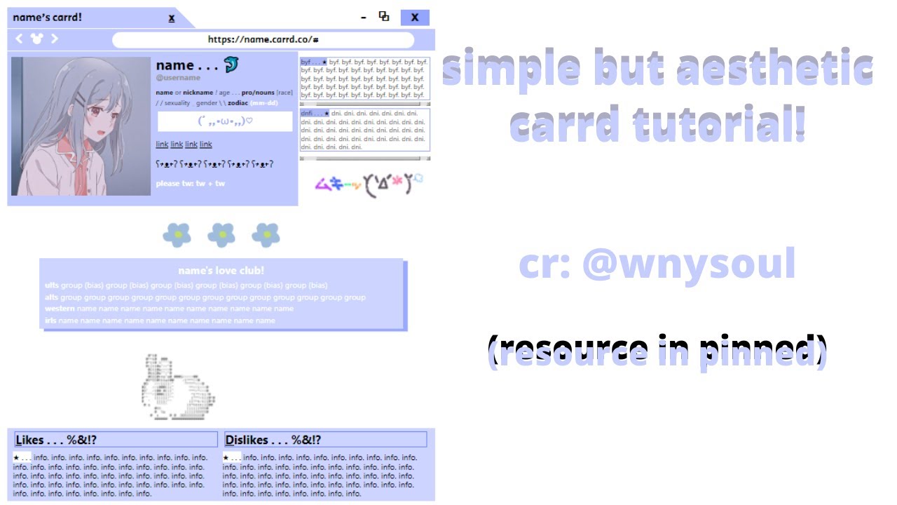 carrd tutorial ©️ i03su (non-pro) - YouTube