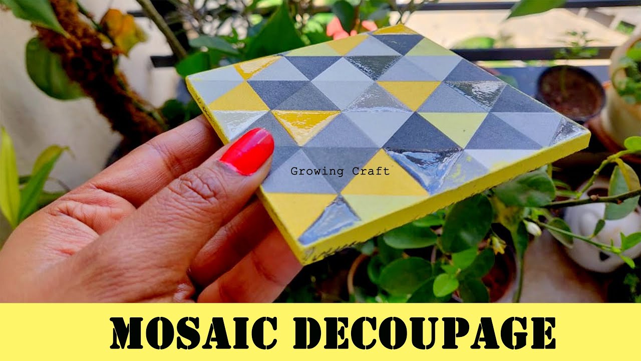 Mosaic Coaster Making - How to use Mosaic Tiles - Growing Craft - YouTube