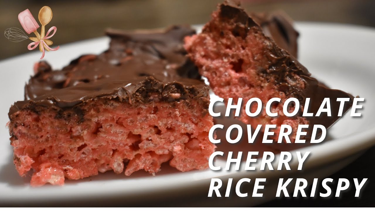 Chocolate Covered Cherry Rice Krispy Treats!! | HOLIDAY DESSERT!! - YouTube